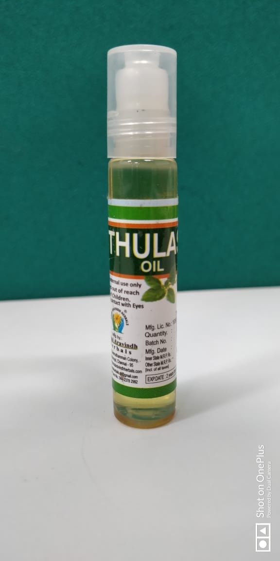 Tulsi Oil 10ml (Holy Basil Oil) - Annai Aravindh Herbals